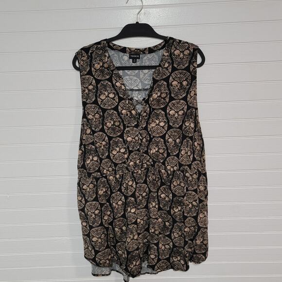 torrid | Tops | Torrid Plus Size 4x Tank Top Goth Grunge Skull Print ...